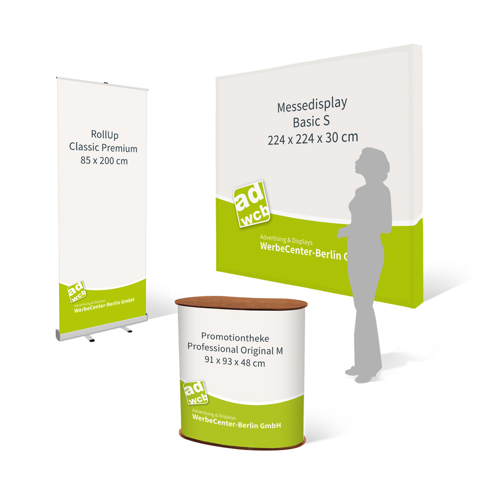 Messe Komplett-Set Fabric Wall + Druck - Werbecenter Berlin