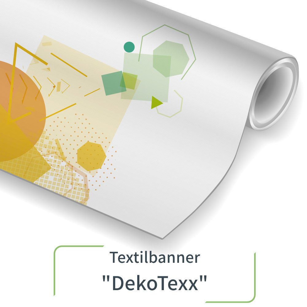 Dekobanner Textil "DekoTex" mit Druck - Standardgrößen WerbeCenter