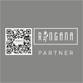 Schriftzug "Ringana Partner" weiss + QR-Code - Werbecenter